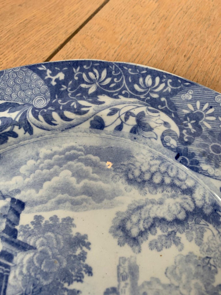 Set of Five 19th Century English Blue and White Copeland Spode ...