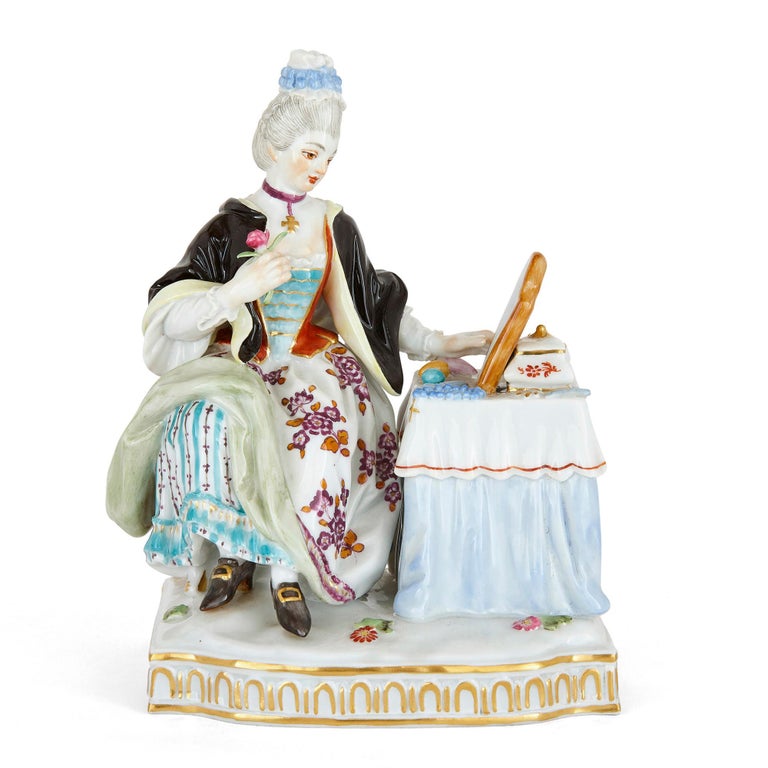 Set of Five Allegorical Porcelain Sculptures by Meissen For Sale at 1stDibs