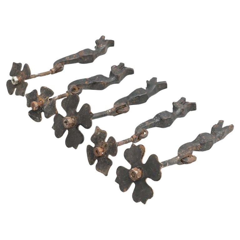 Set of Five Antique Catalan Modernist Metal Handles, circa 1930 For ...