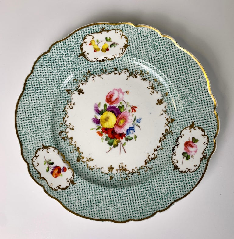 Set of Five Antique Porcelain Dishes Hand-Painted, England, Circa 1830 ...