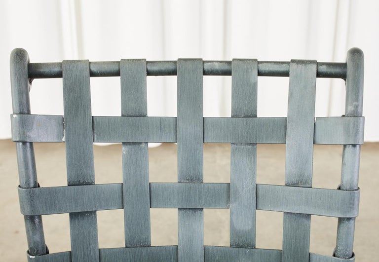 Set of Five Brown Jordan Florentine Aluminum Counter Barstools at ...