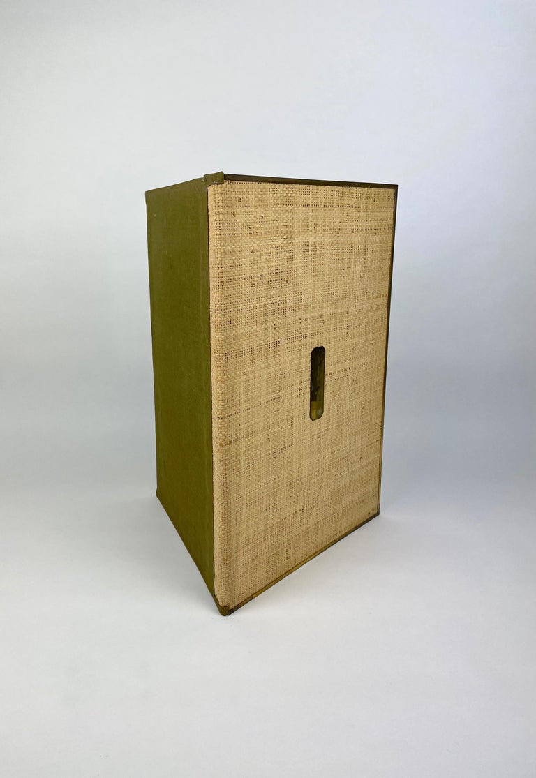 Set of Five File Folders in Wicker and Brass, Italy, 1960s For Sale at ...