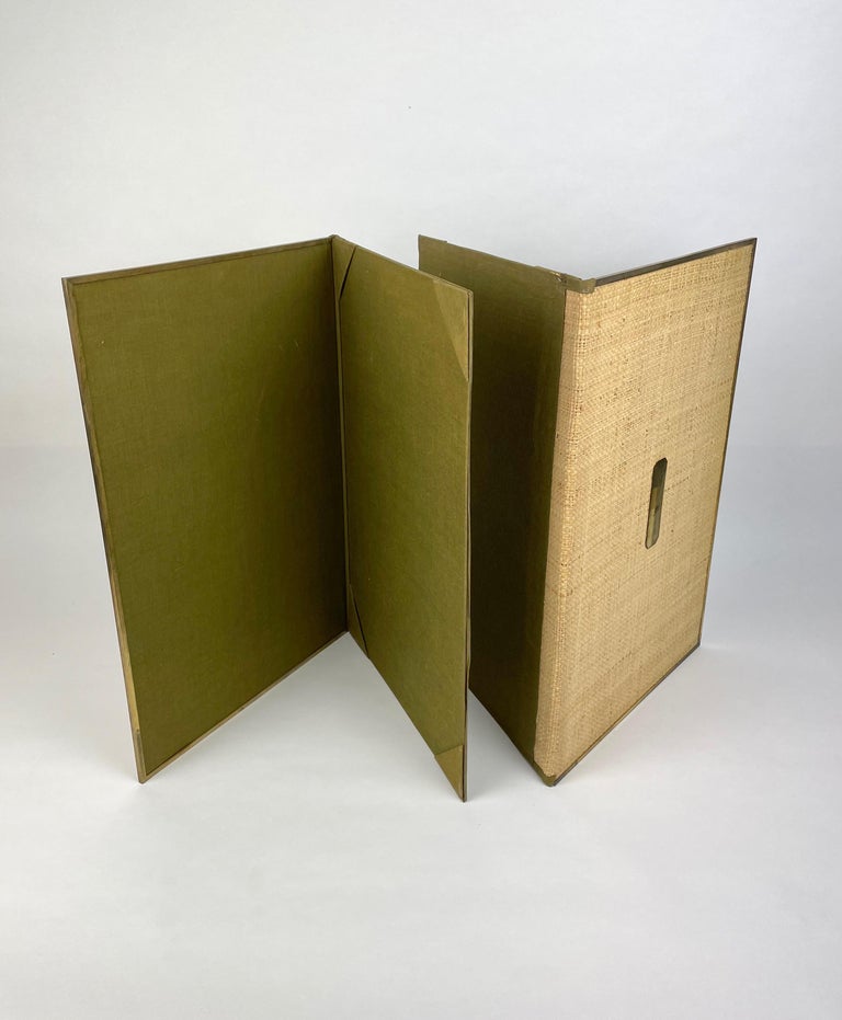 Set of Five File Folders in Wicker and Brass, Italy, 1960s For Sale at ...