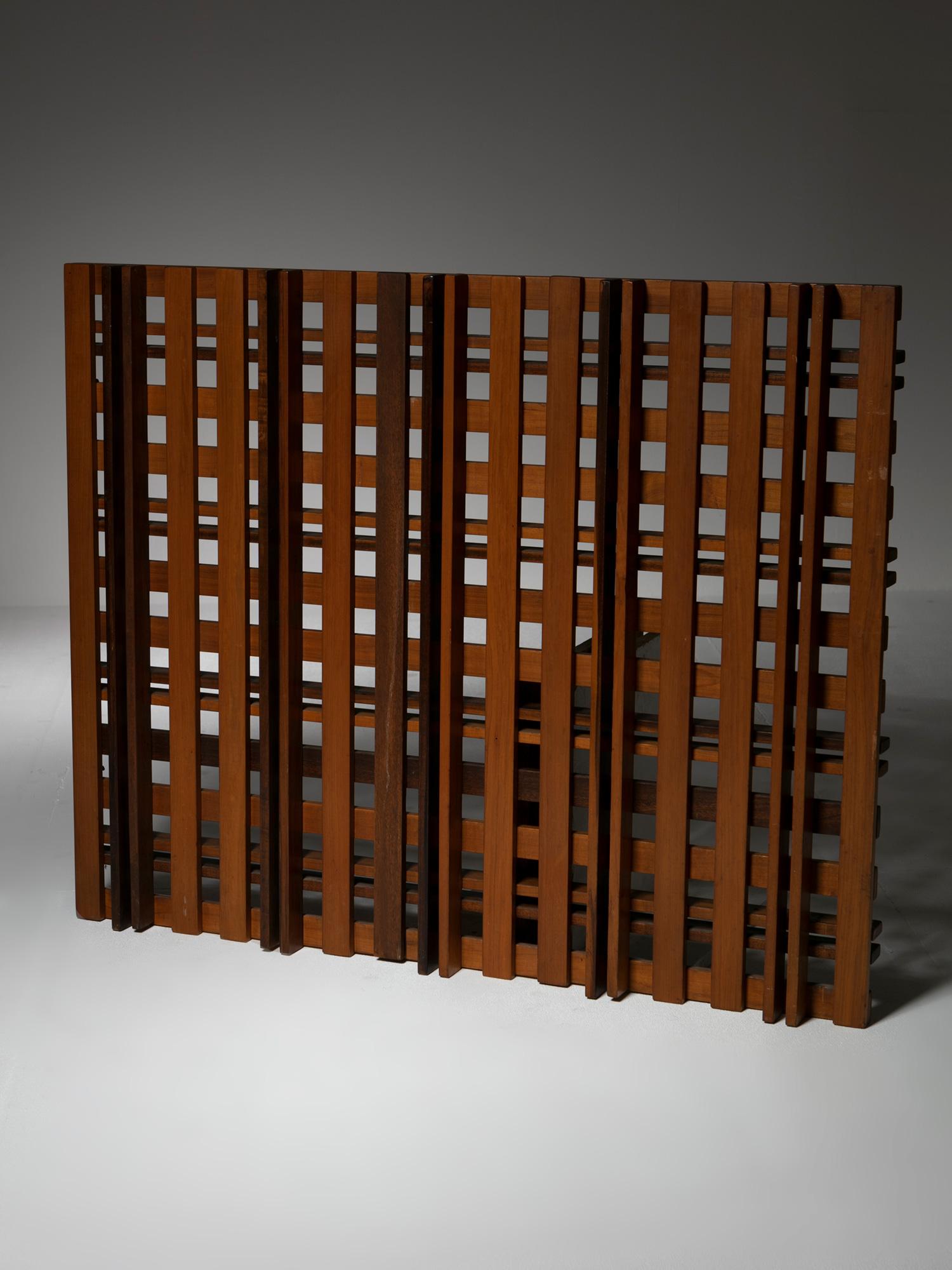 Set of Five Italian 60 Wood Screens by Mario Monti For Sale at 1stDibs