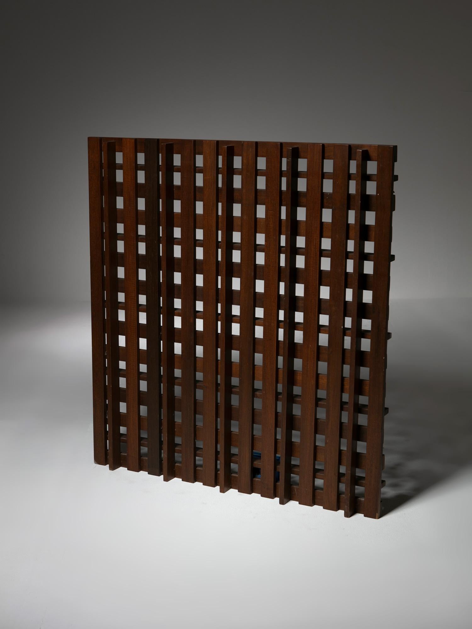 Set of Five Italian 60 Wood Screens by Mario Monti For Sale at 1stDibs