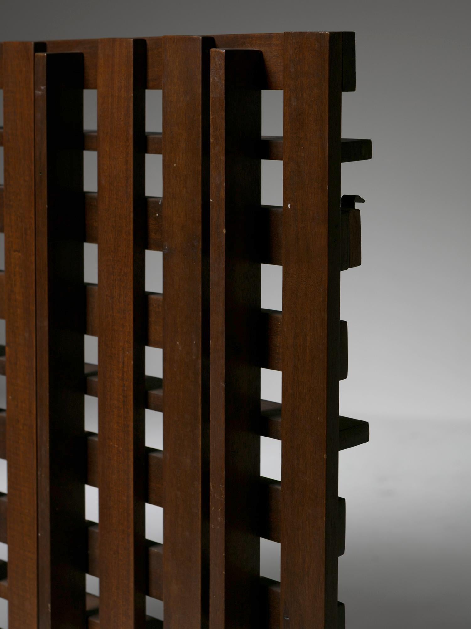 Set of Five Italian 60 Wood Screens by Mario Monti For Sale at 1stDibs