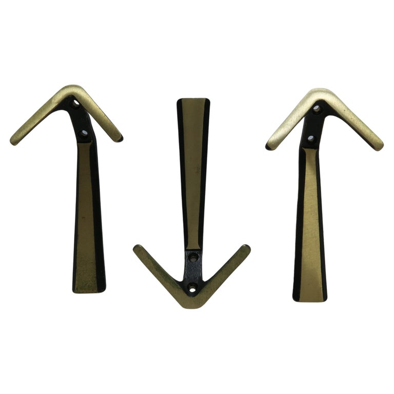 Set of Five Mid-Century Hagenauer Vienna Bronze Coat Hooks For Sale at ...