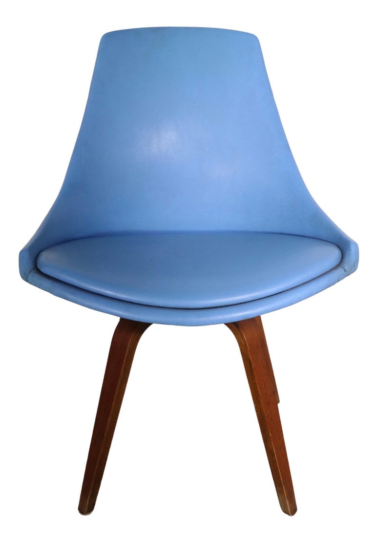 Set Of Five Mid Century Swivel Dining Chairs By I V Chair Company