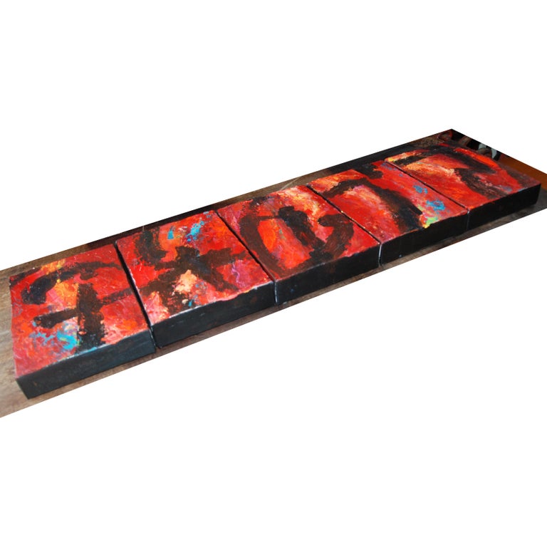 Set of Five Original Signed Abstract Canvases by Allan Rodewald For ...