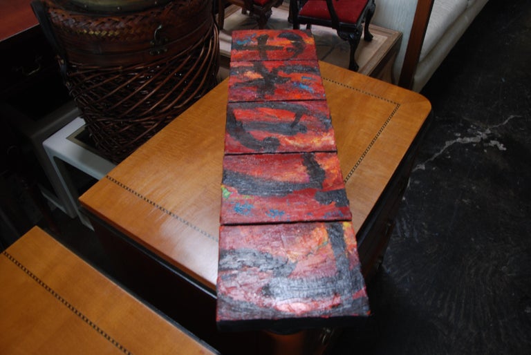 Set of Five Original Signed Abstract Canvases by Allan Rodewald For ...