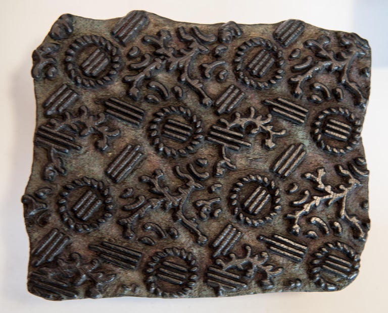 Set of Five Vintage Wooden Printing Blocks from India, Late 20th ...