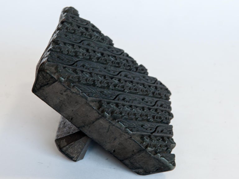 Set of Five Vintage Wooden Printing Blocks from India, Late 20th ...