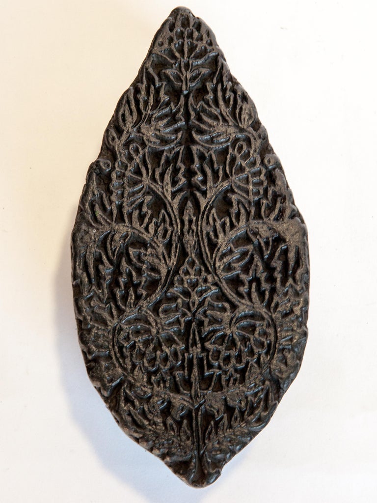 Set of Five Vintage Wooden Printing Blocks from India, Late 20th ...