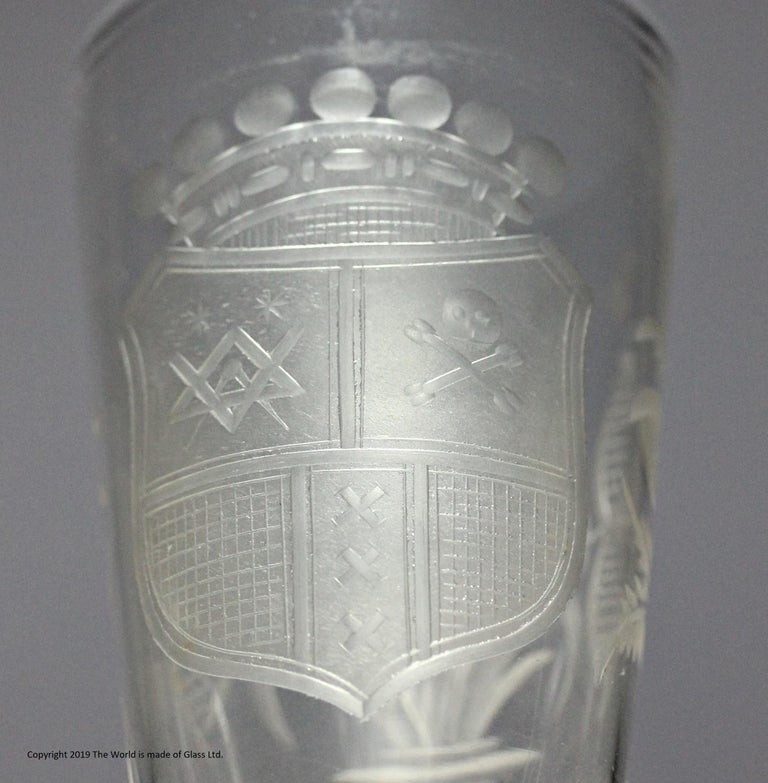 Set of Five William IV/Early Victorian Armorial-Engraved Masonic Ale ...