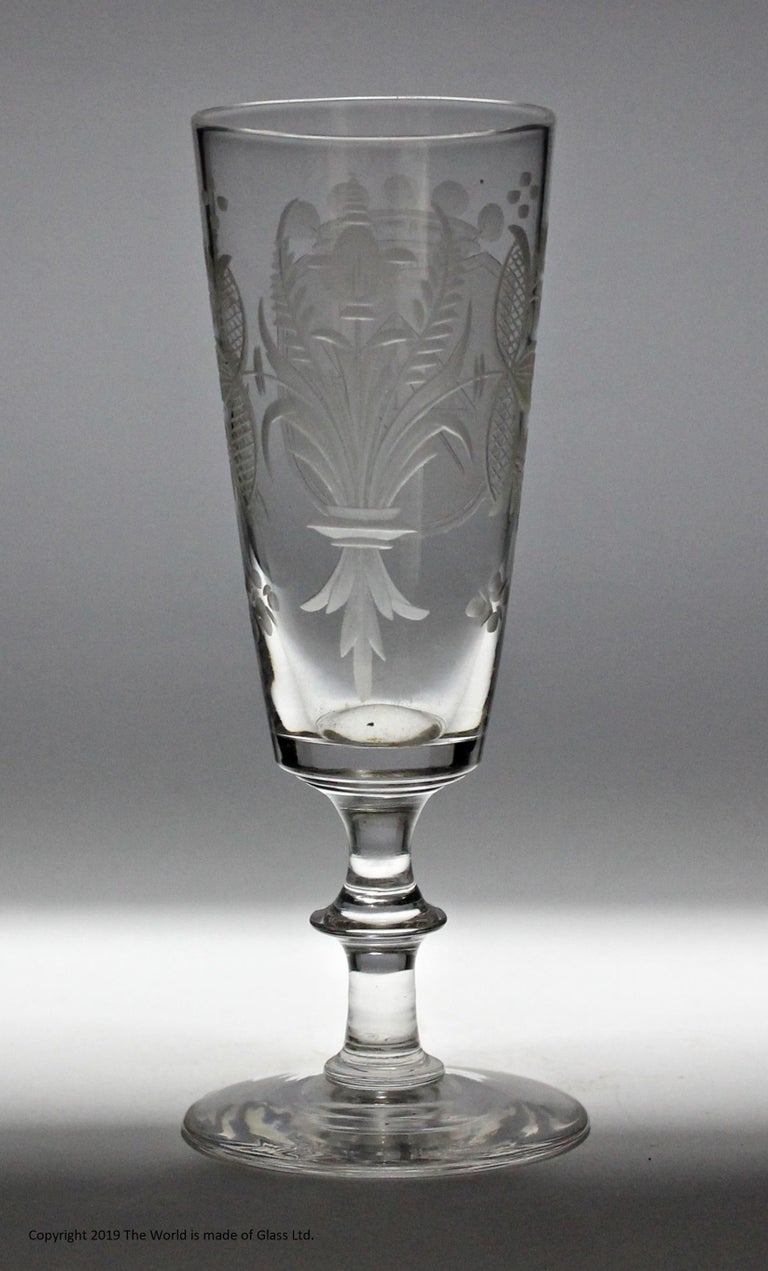 Set of Five William IV/Early Victorian Armorial-Engraved Masonic Ale ...