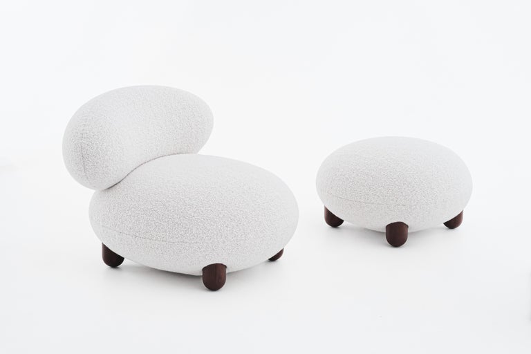 Set of Flock Lounge Chair and Ottoman by NOOM For Sale at 1stDibs