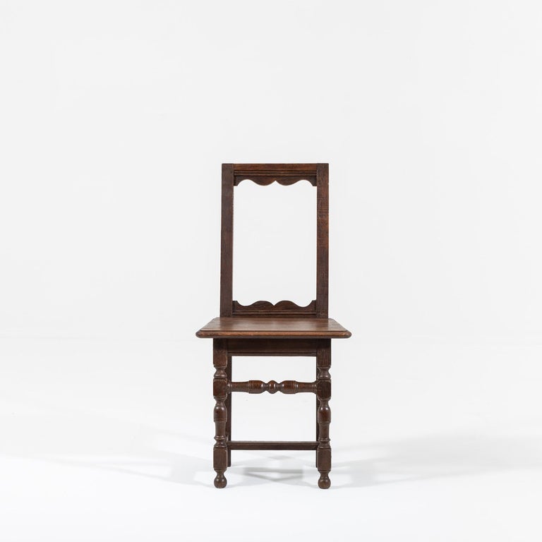 Set of Four 18th Century French Oak ‘Nun’s’ Chairs For Sale at 1stDibs