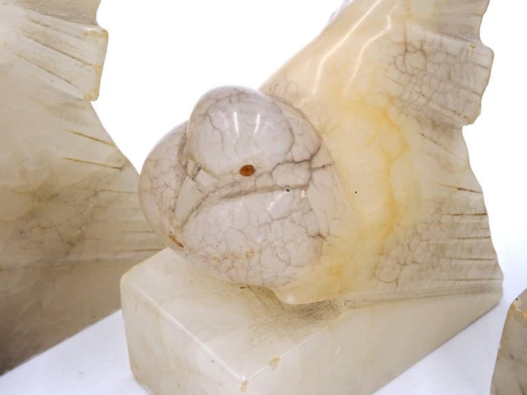 Set of Four 19th-Century Alabaster Bird Sculptures, China For Sale at ...