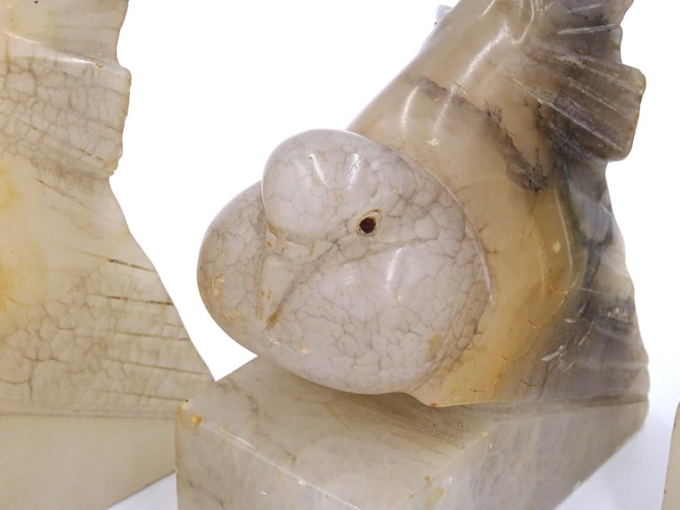 Set of Four 19th-Century Alabaster Bird Sculptures, China For Sale at ...