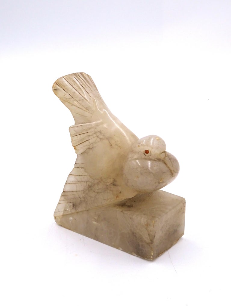 Set of Four 19th-Century Alabaster Bird Sculptures, China For Sale at ...
