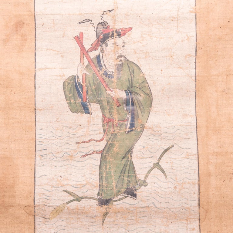 Set of Four 19th Century Chinese Scholars Screen Paintings For Sale at ...