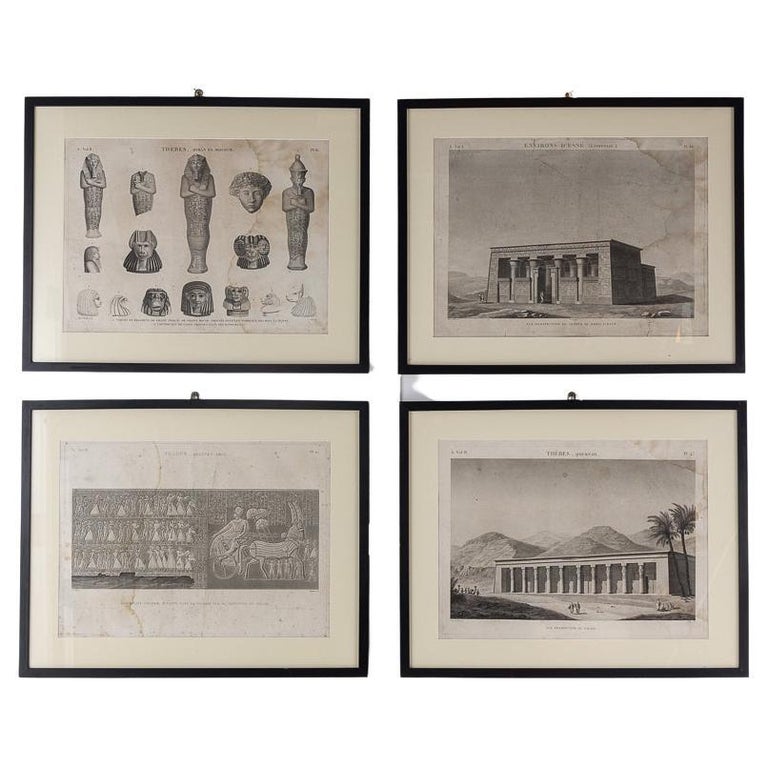 Set of Four 19th Century Framed Etchings For Sale at 1stDibs