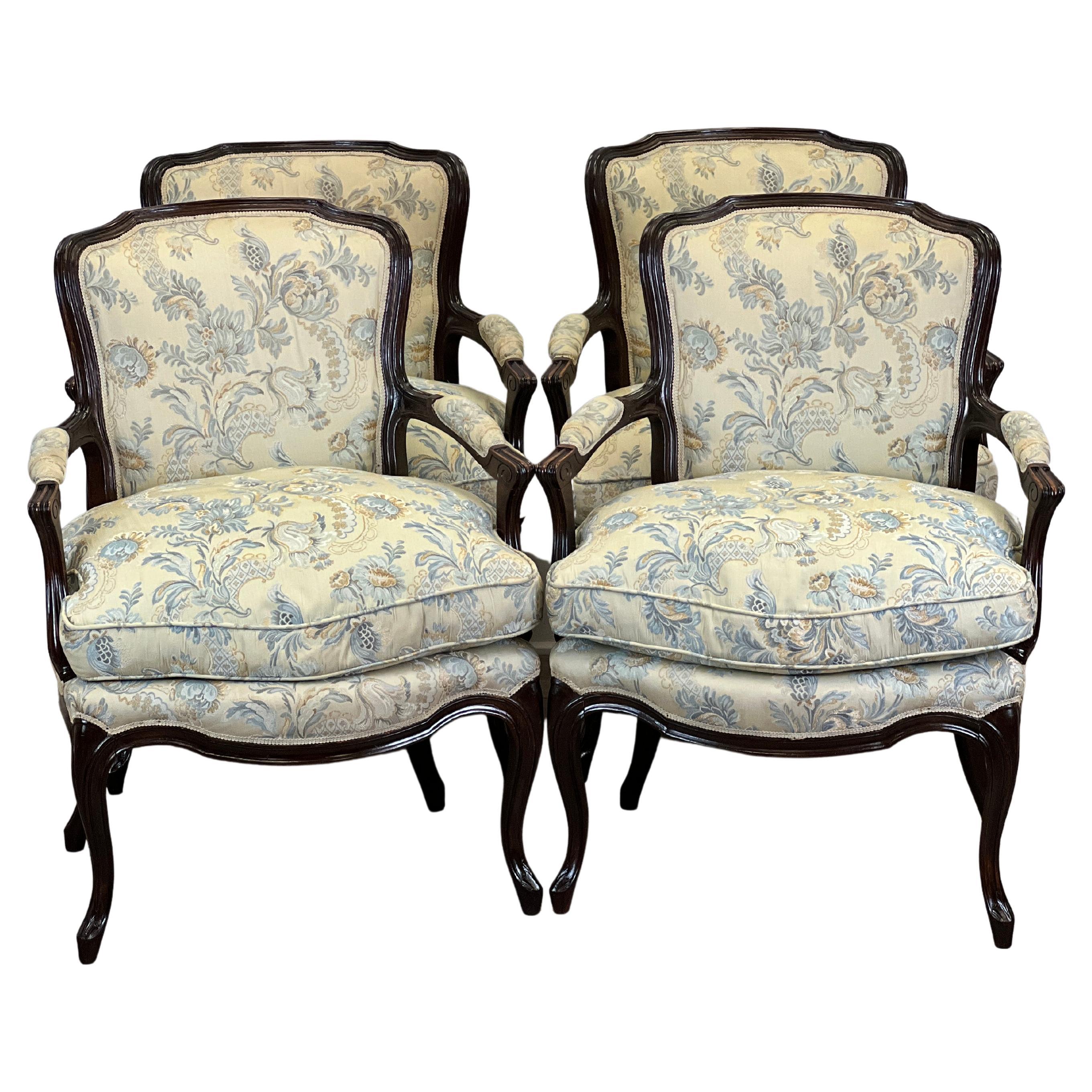 Set of French Provincial Style Ladder Back Chairs For Sale at 1stDibs
