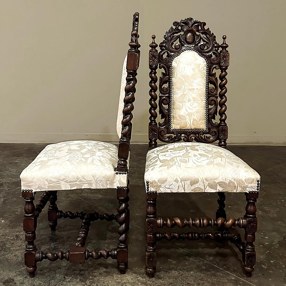 Set of Four 19th Century French Renaissance Upholstered Chairs For Sale ...