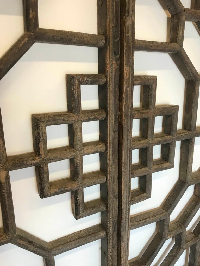 Set of Four 19th Century Japanese Lattice Wooden Panels For Sale at ...