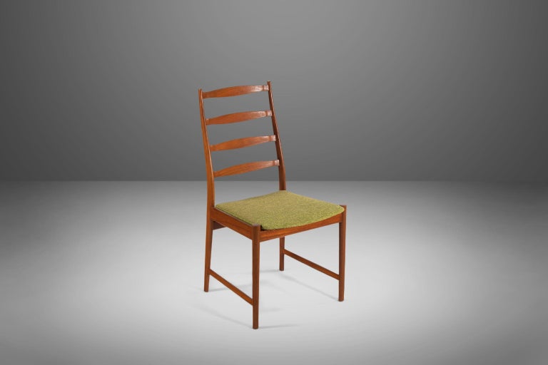 Set of Four '4' Contoured Ladder Back Dining Chairs in Teak by Torbjorn ...