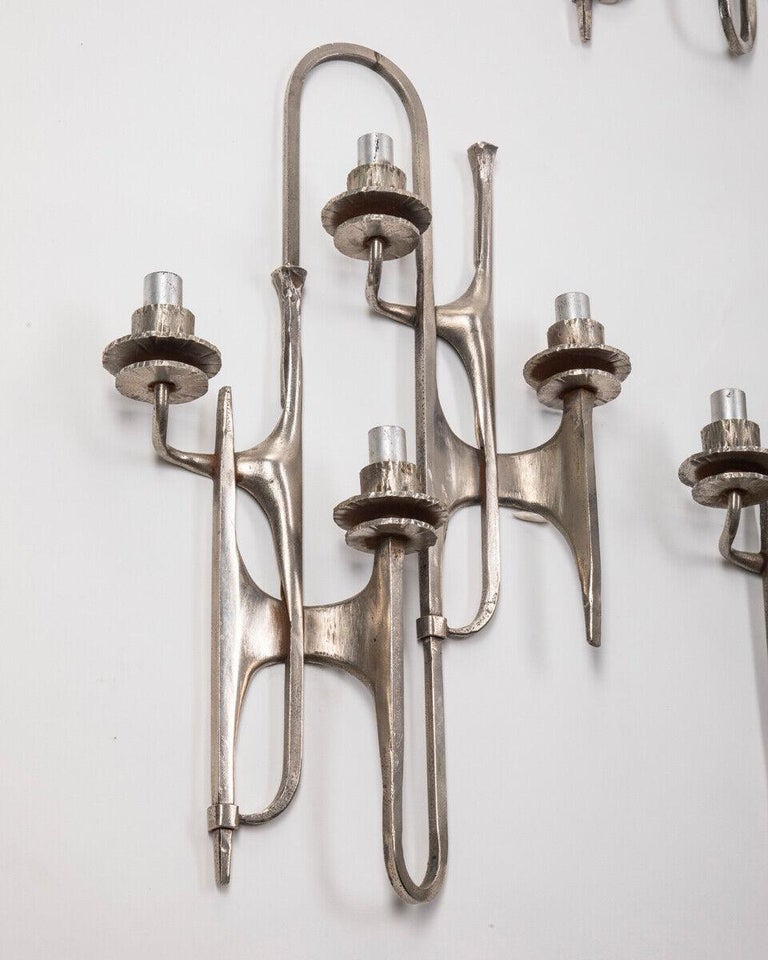 Set of Four 60's Vintage Wall Lamps in Bronze Design Design Félix ...