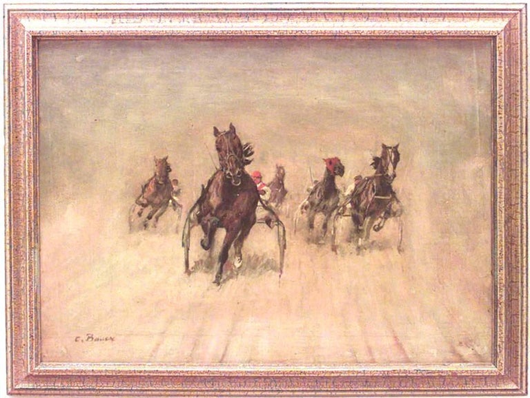 Set of 4 Art Moderne Trotters Paintings For Sale at 1stDibs