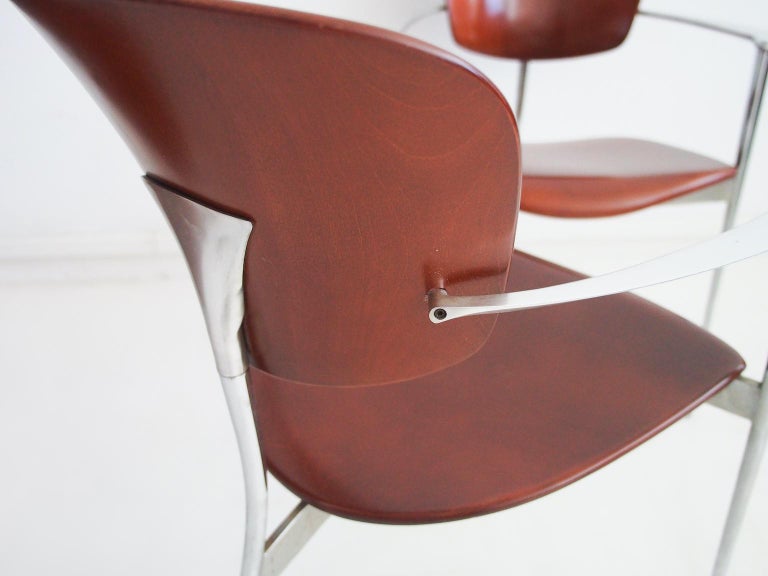 Set of Four Andrea Chairs by Josep Llusca for Andreu World For Sale at ...