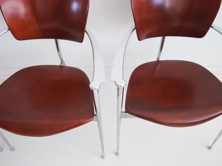 Set of Four Andrea Chairs by Josep Llusca for Andreu World For Sale at ...