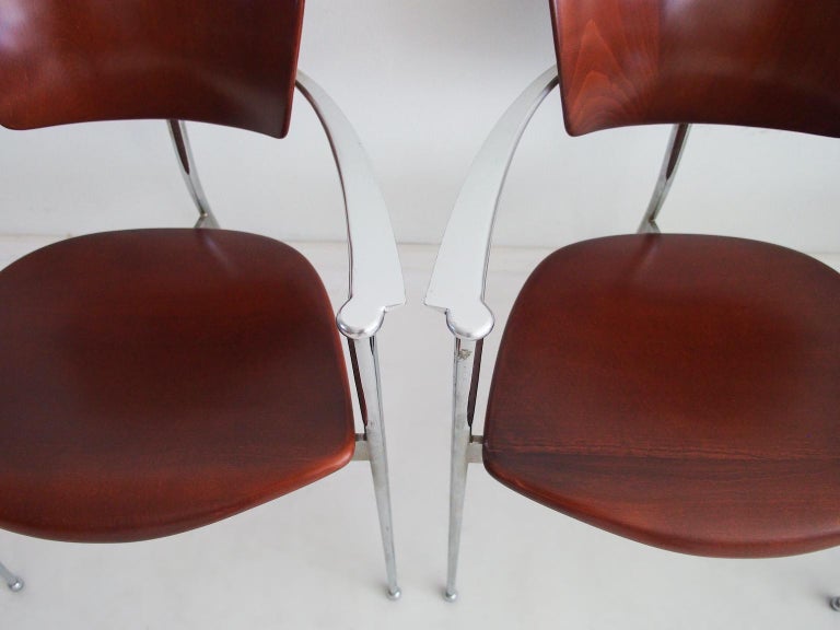 Set of Four Andrea Chairs by Josep Llusca for Andreu World For Sale at ...