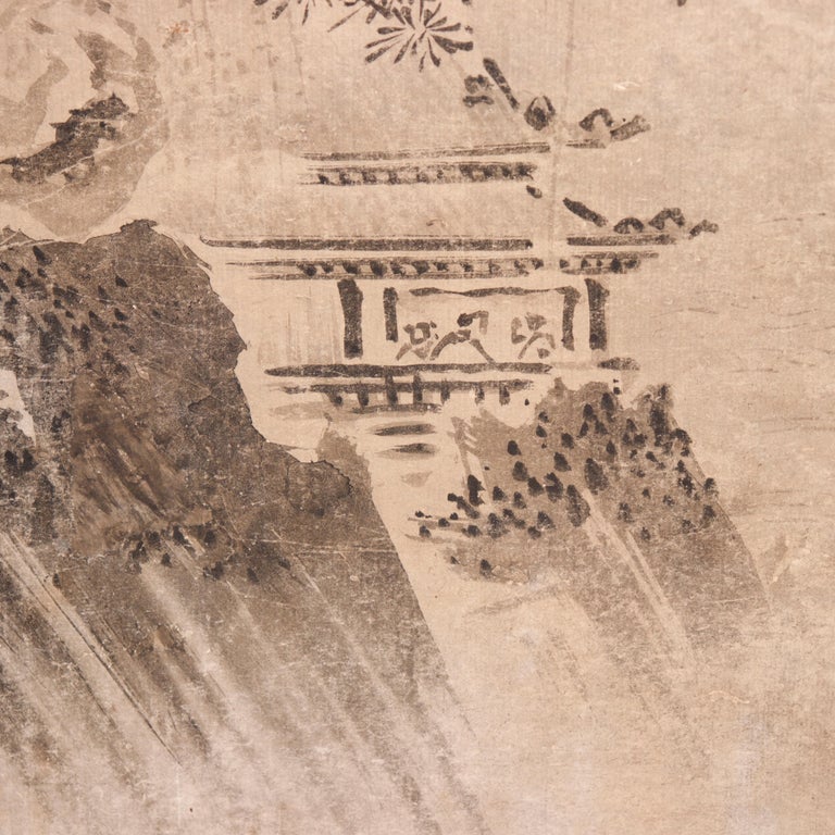 Set of Four Japanese Suibokuga Ink Paintings by Kano Tokinobu, 17th ...