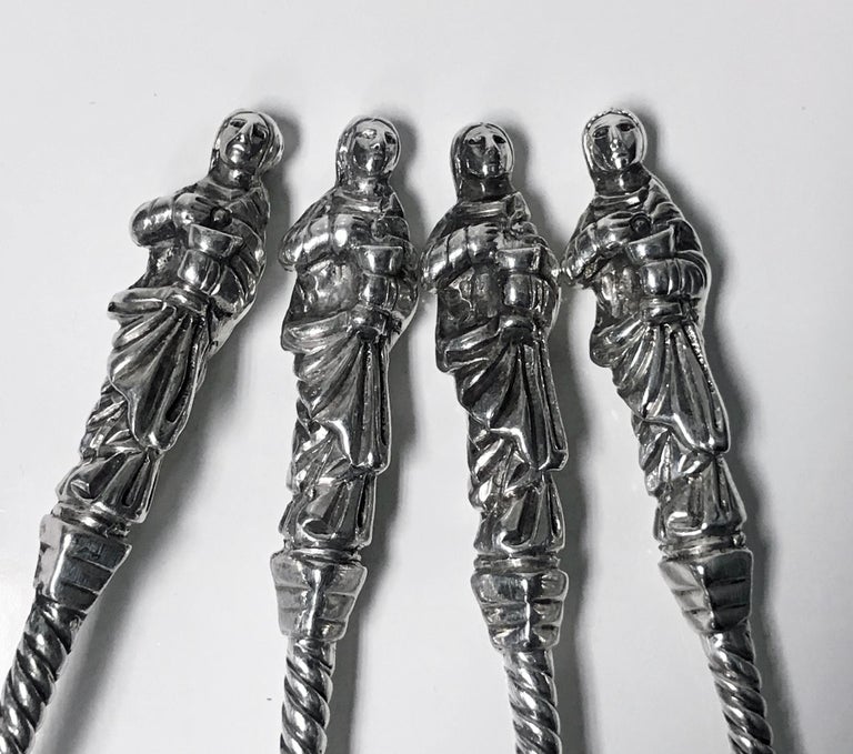 Set of Four Antique Silver Apostle Spoons Edward Hutton London, 1888 at ...