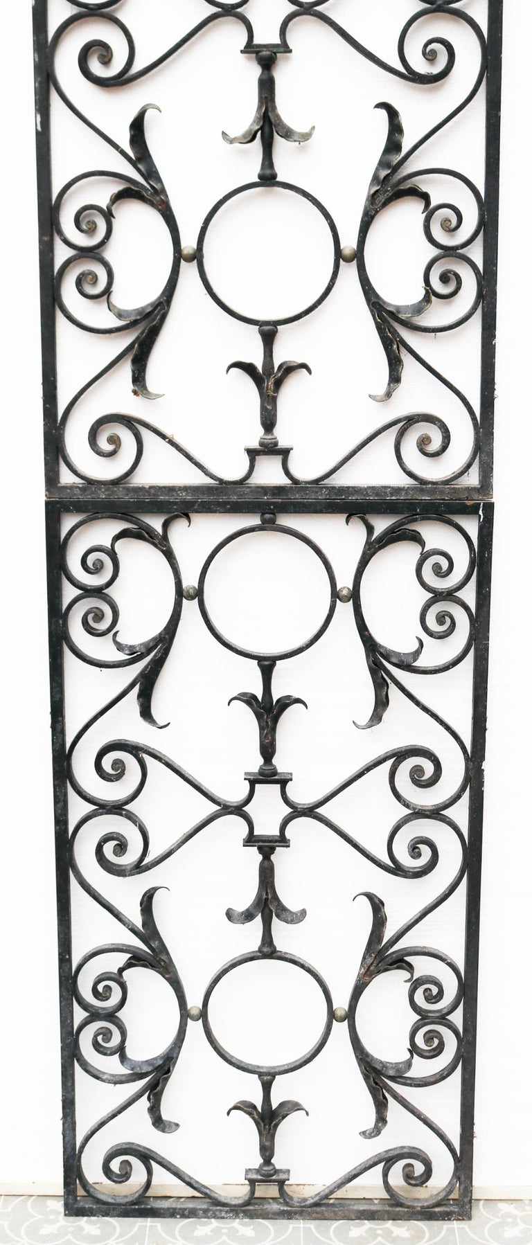 Set of Four Antique Wrought Iron Decorative Panels For Sale at 1stDibs