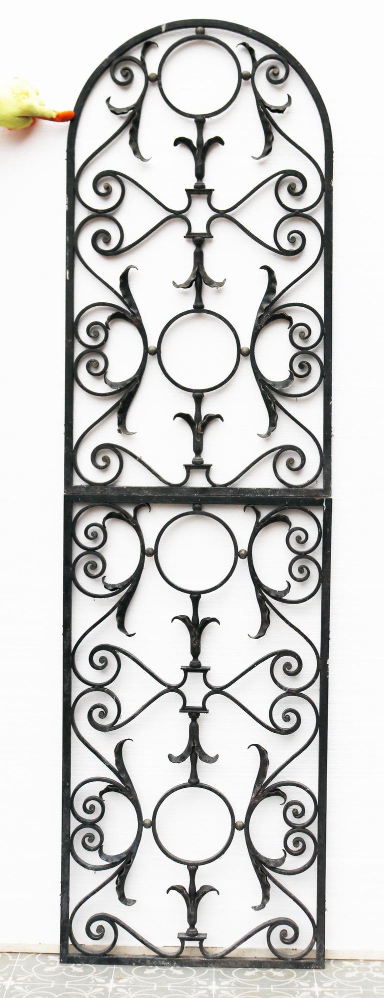 Set of Four Antique Wrought Iron Decorative Panels For Sale at 1stDibs
