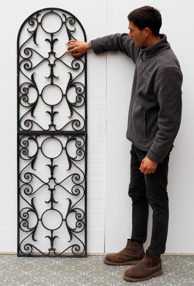 Set of Four Antique Wrought Iron Decorative Panels For Sale at 1stDibs