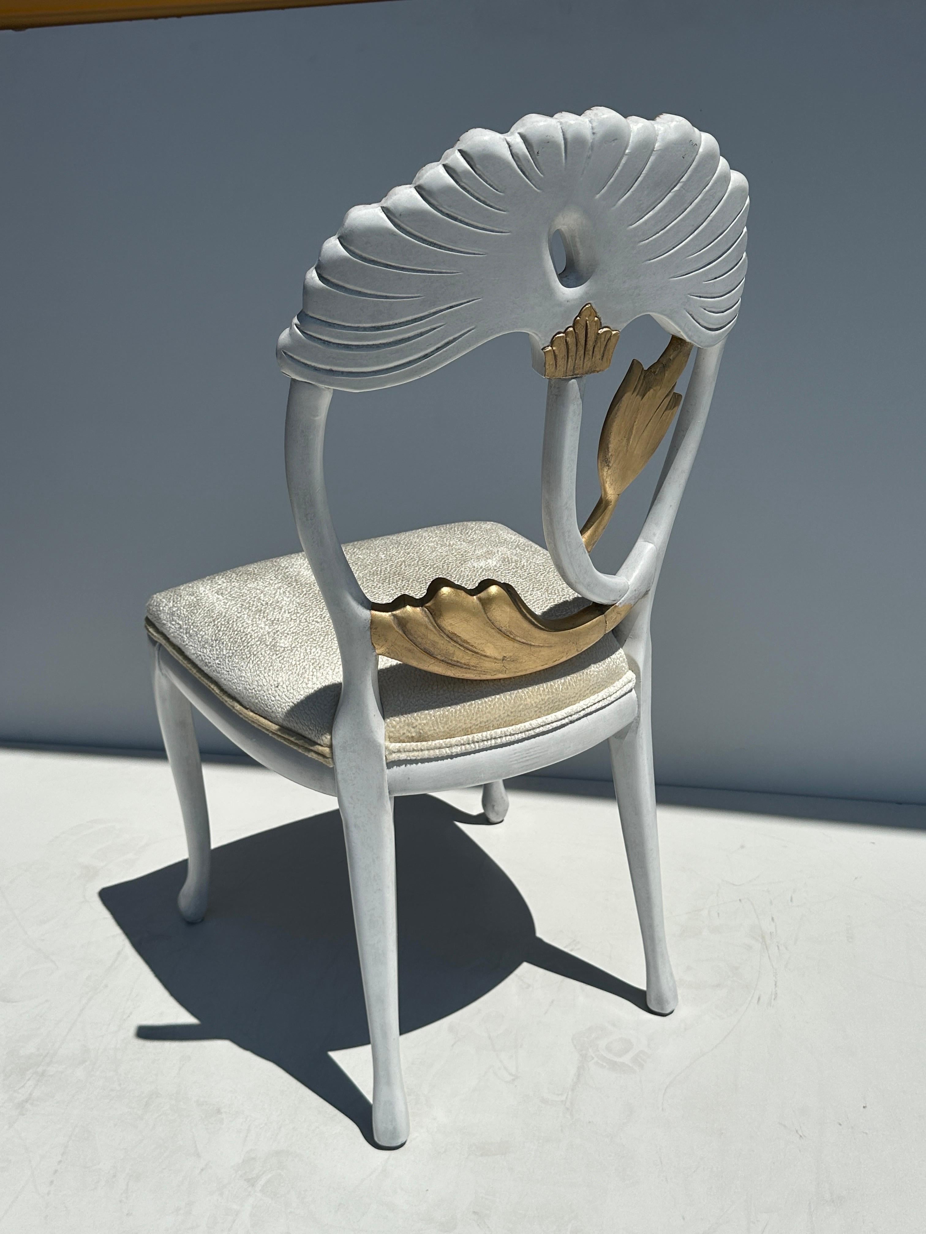 Set of Four Antiqued Gold Leaf Chairs For Sale at 1stDibs