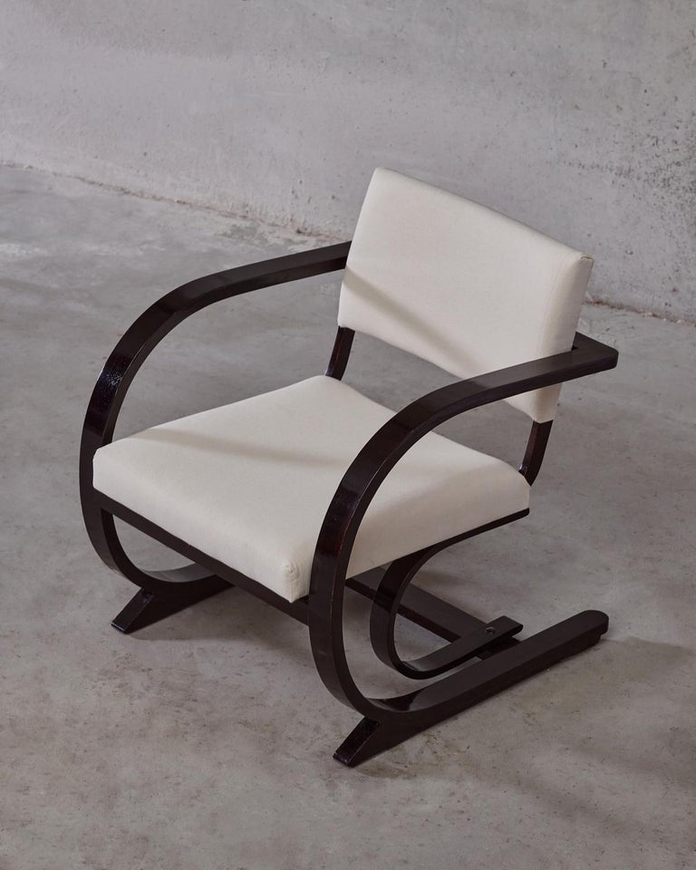 Set of four Art Deco Bentwood Lounge Chairs by Bas Van Pelt Netherlands ...