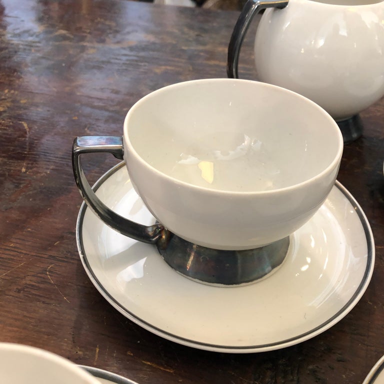 Set of Four Art Deco Italian Thea Cup and Milk Jug by Guido Andlovitz ...