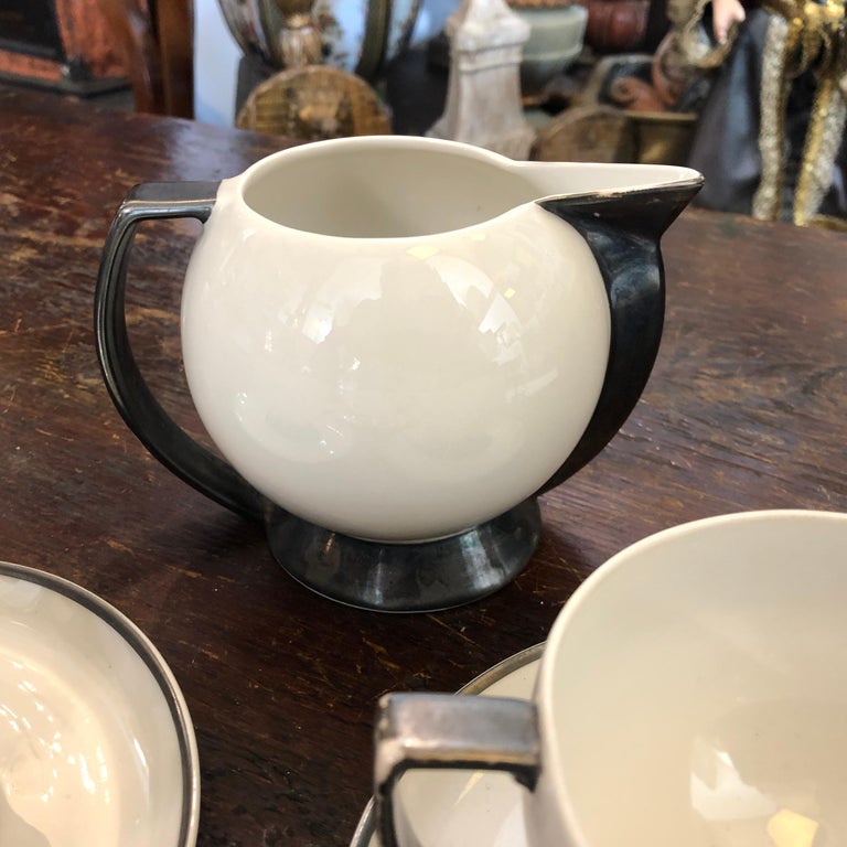 Set of Four Art Deco Italian Thea Cup and Milk Jug by Guido Andlovitz ...