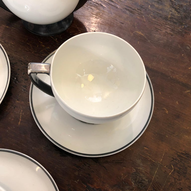 Set of Four Art Deco Italian Thea Cup and Milk Jug by Guido Andlovitz ...