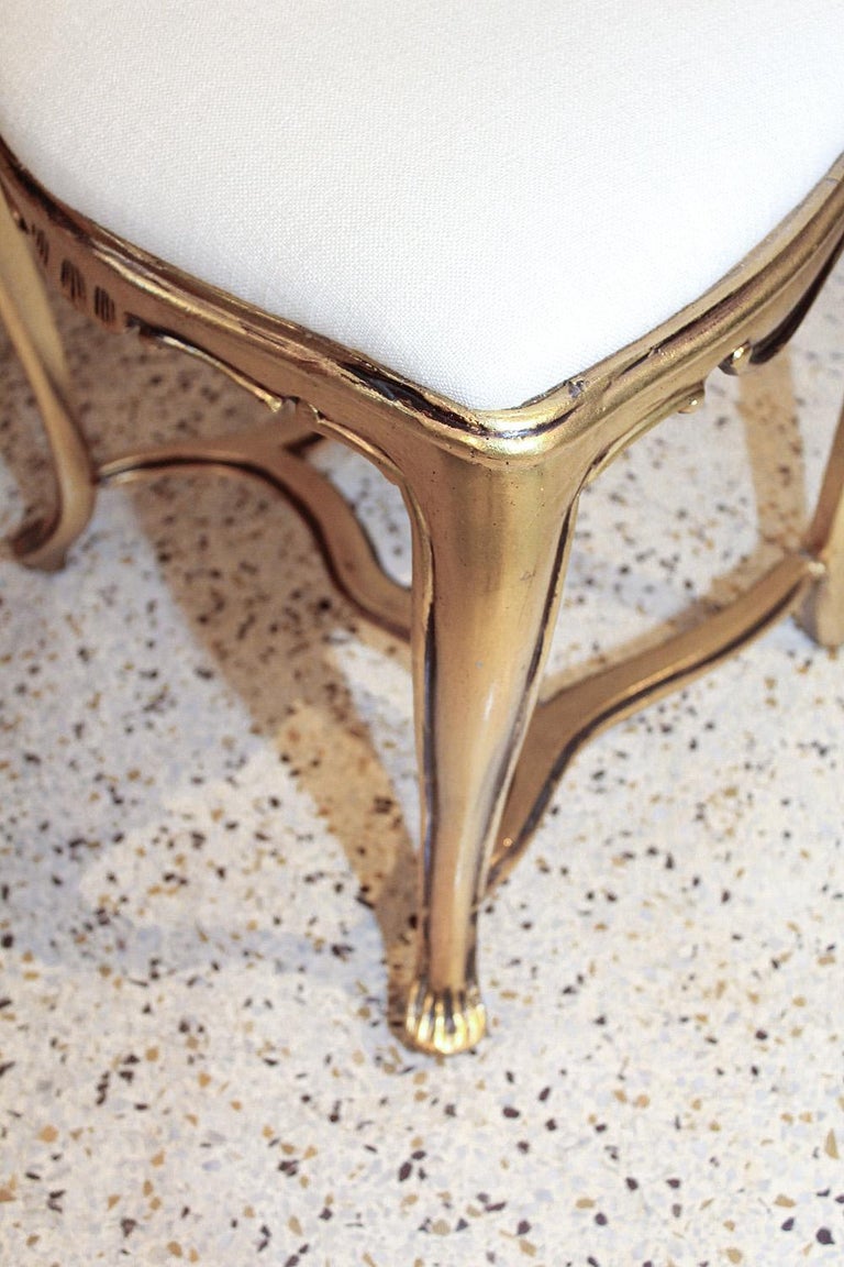 Set of Four Arthur Court Gilded Aluminum Dining Chairs, circa 1970 For ...