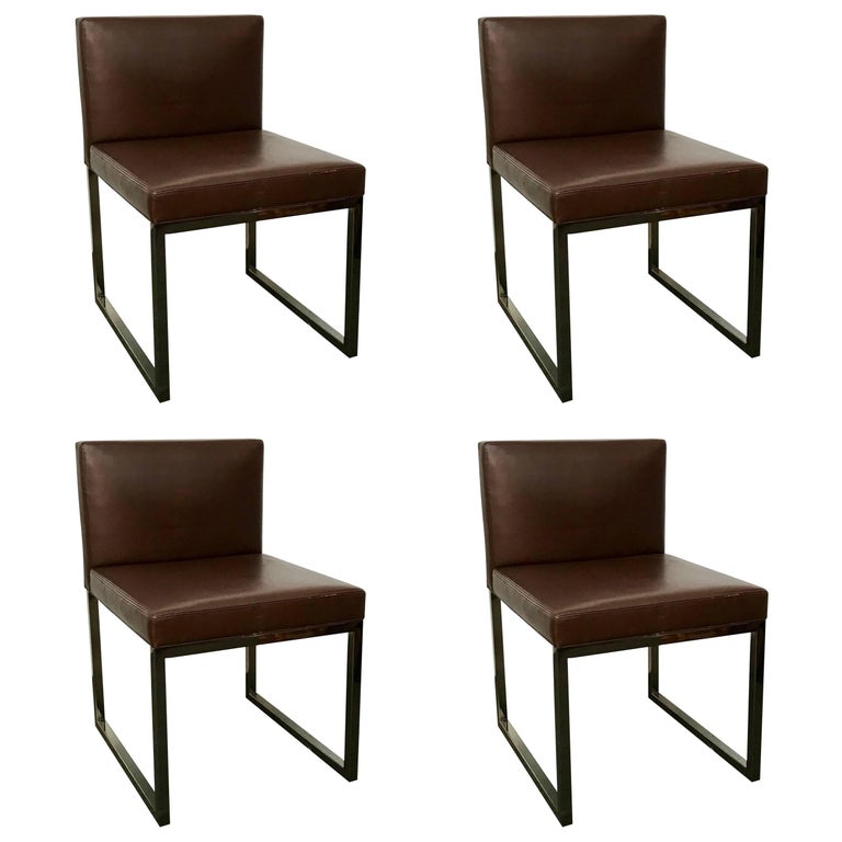 Set of Four Bag Chairs by Rodolfo Dordoni for Minotti at 1stDibs
