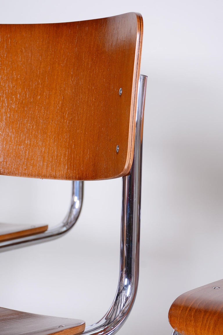 Set of Four Bauhaus Beech Chairs, Restored, Germany, 1930s For Sale at ...