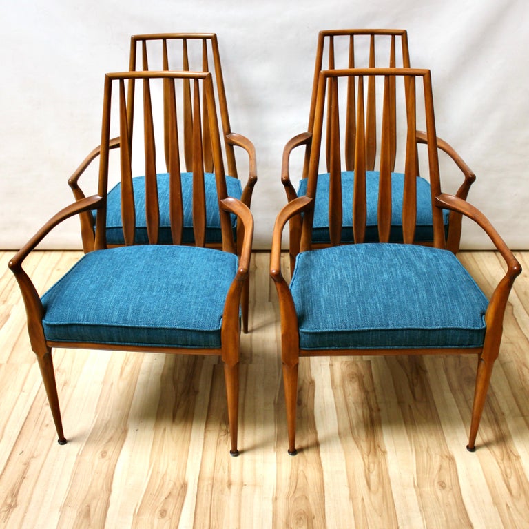Set of Four Bert England Mid-Century Modern Dining Chairs For Sale at ...