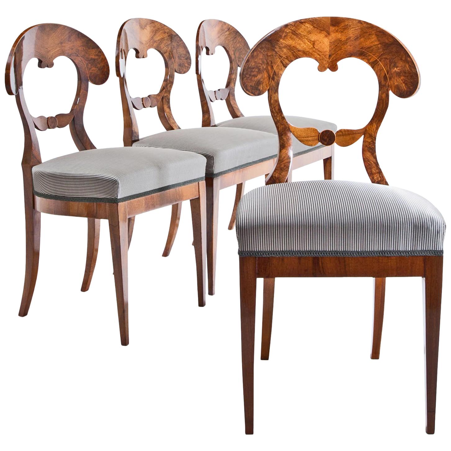 Set of Four Biedermeier Chairs, 1820s at 1stDibs